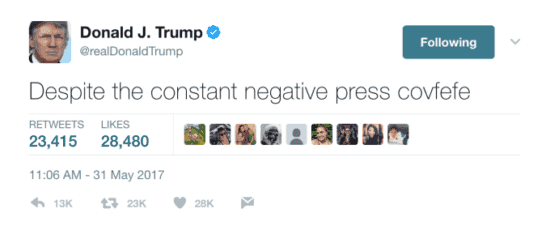 #Covfefe: Die besten Reaktionen auf Trumps Schreibfehler ...