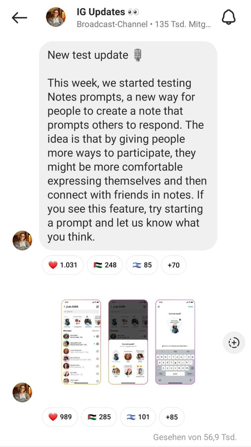 Zum Mitmachen inspiriert: Instagram launcht Notes Prompts ...